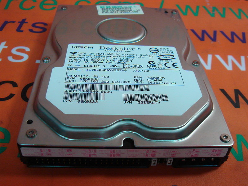 HITACHI IC35L060AVV207-0 / 08K0833 - 裕益科技自動化設備可程式編碼器PLC分散式控制系統DCS